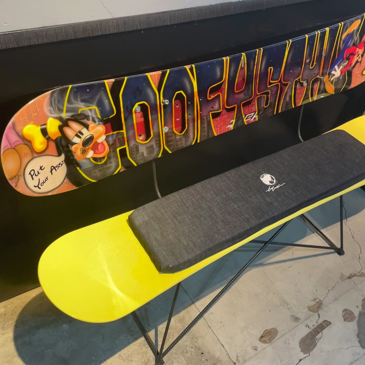 Goofy style remaked bench chair – inkworld.jp